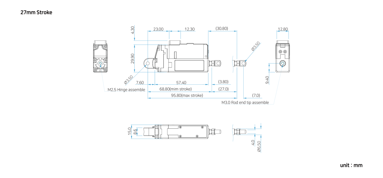 12Lf-100F-27 - mightyZAP – Micro Linear Actuator